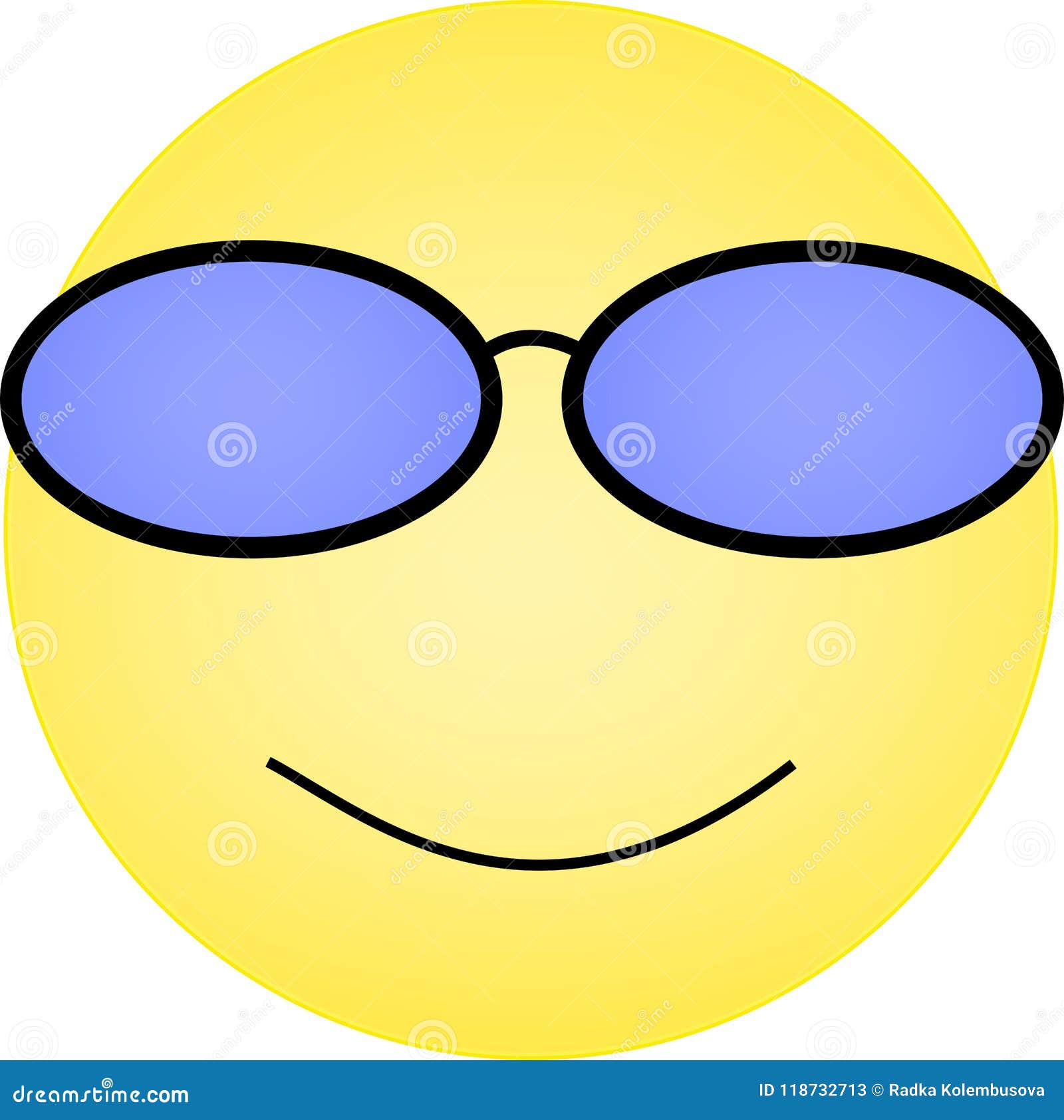 Sunglasses Emoticon With Happy Smile On Face Stock Image Illustration Of Glasses Goggles