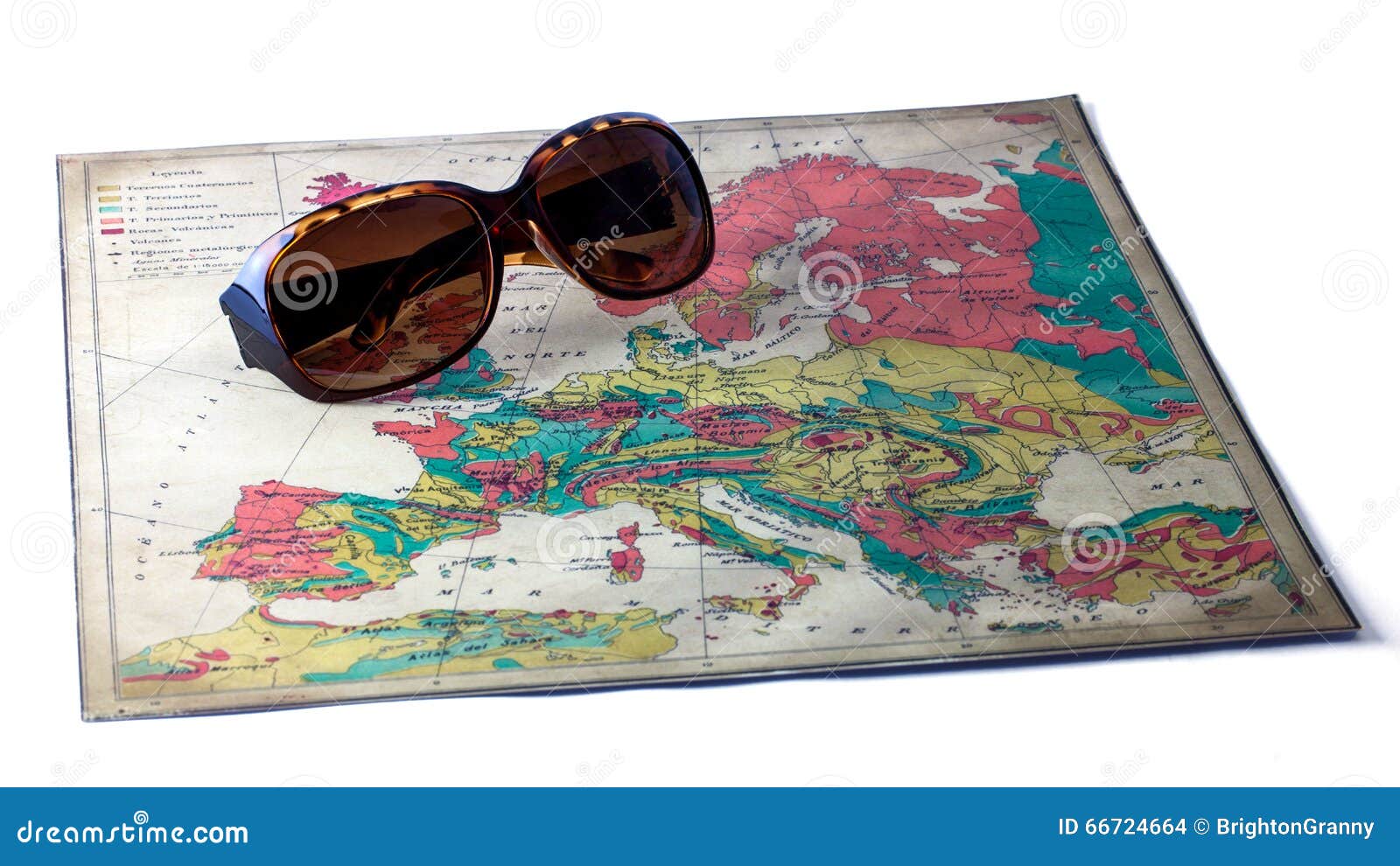 Sunglasses on Europe Map, Isolated Stock Photo - Image of mediterranean ...