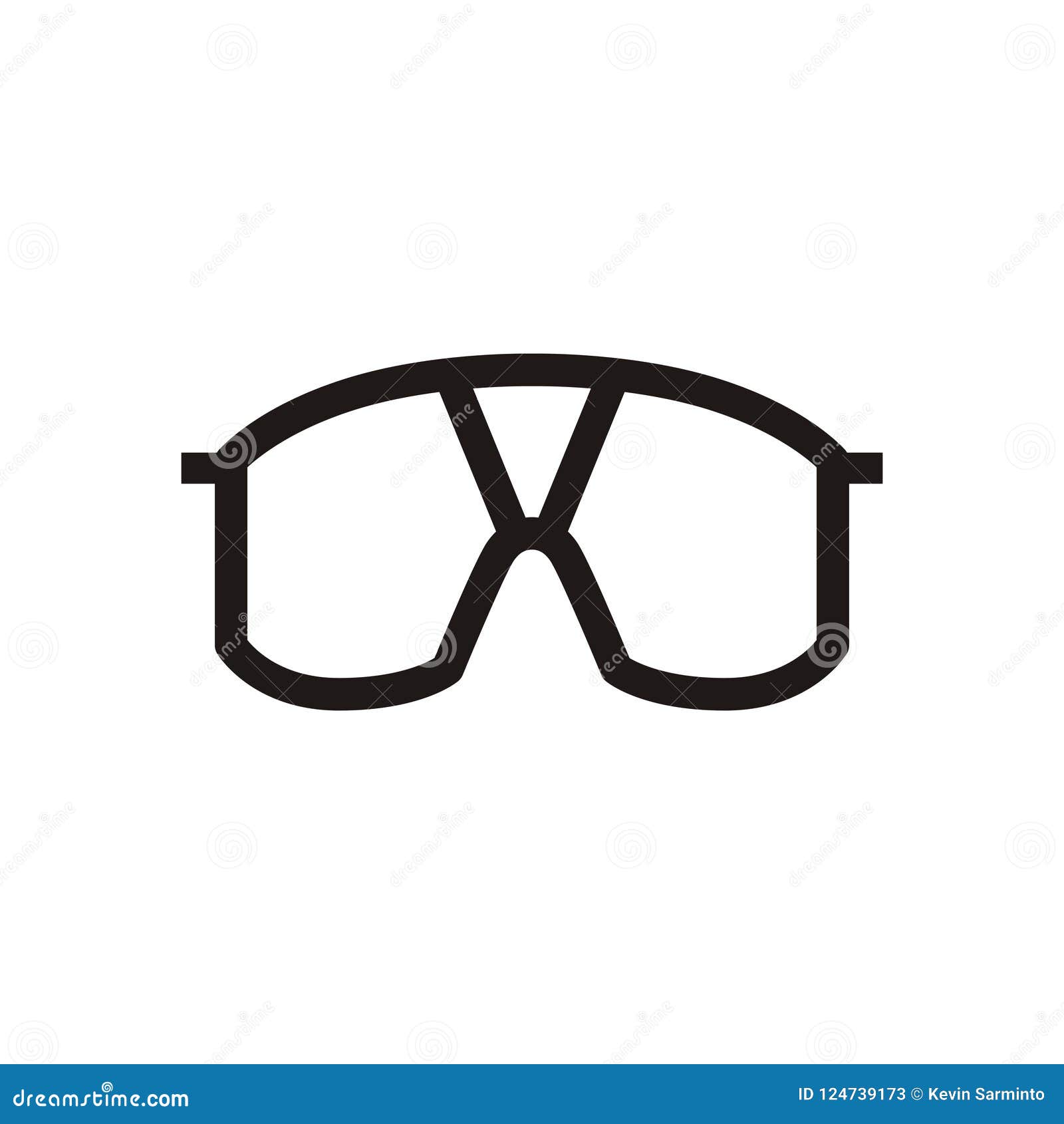 Sunglasses icon vector stock vector. Illustration of flat - 124739173
