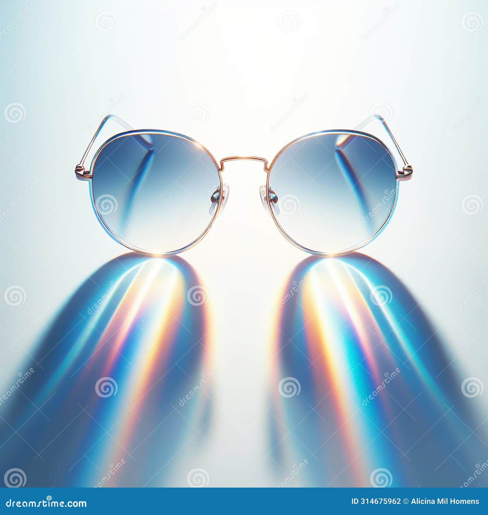 Sunglasses with Light Refraction and Holographic Effect Stock ...