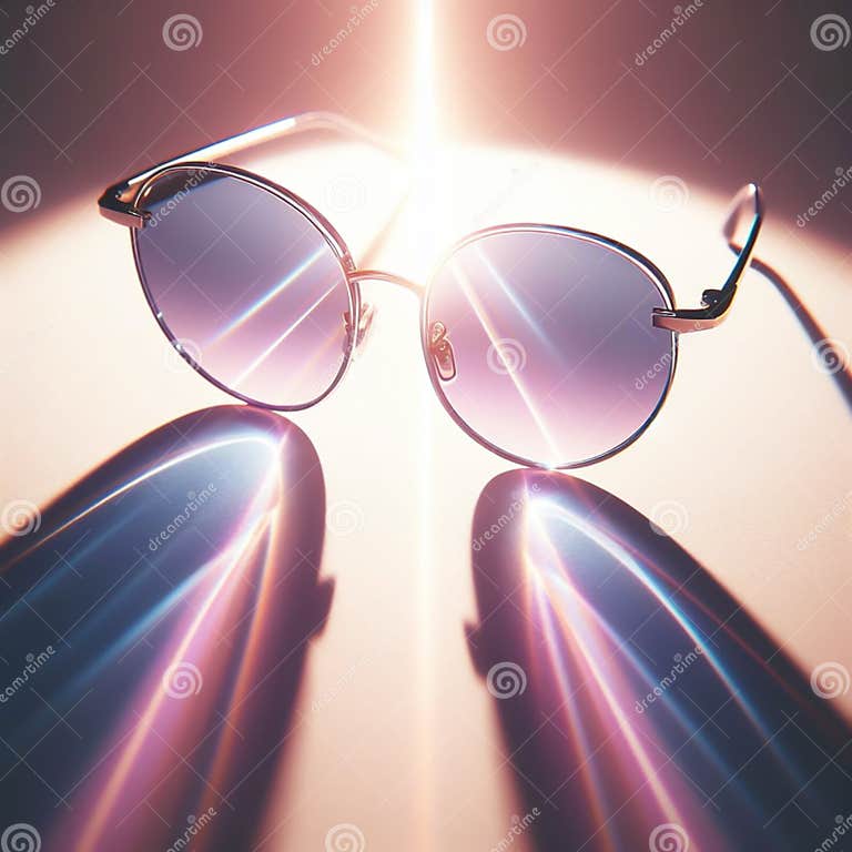 Sunglasses with Light Refraction and Holographic Effect Stock ...