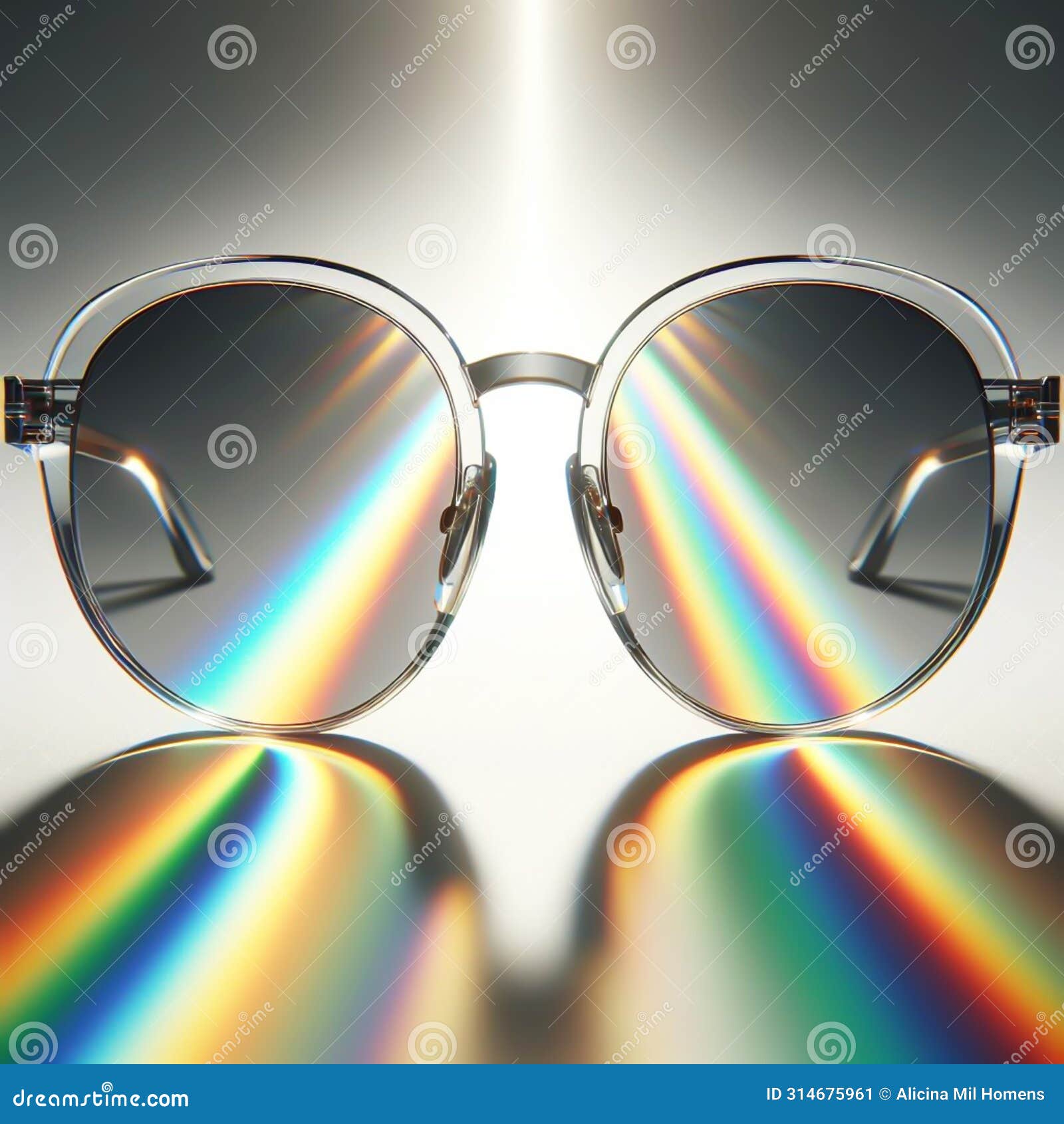 Sunglasses with Light Refraction and Holographic Effect Stock ...
