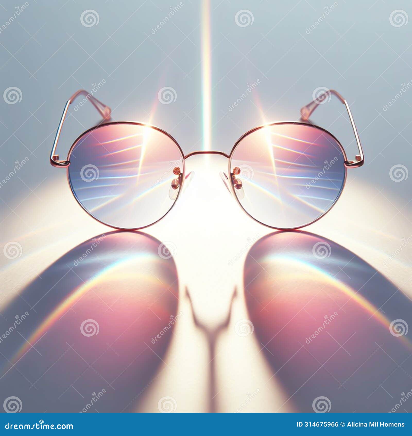 Sunglasses with Light Refraction and Holographic Effect Stock ...