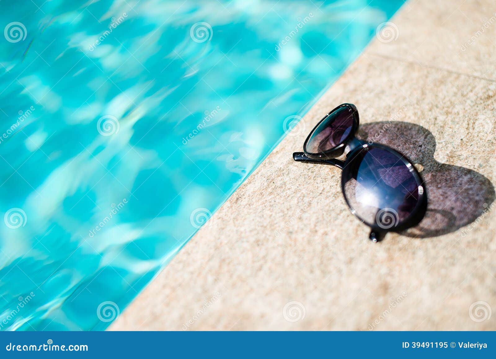 Sunglasses Near Swimming Pool Stock Image - Image of relaxation ...