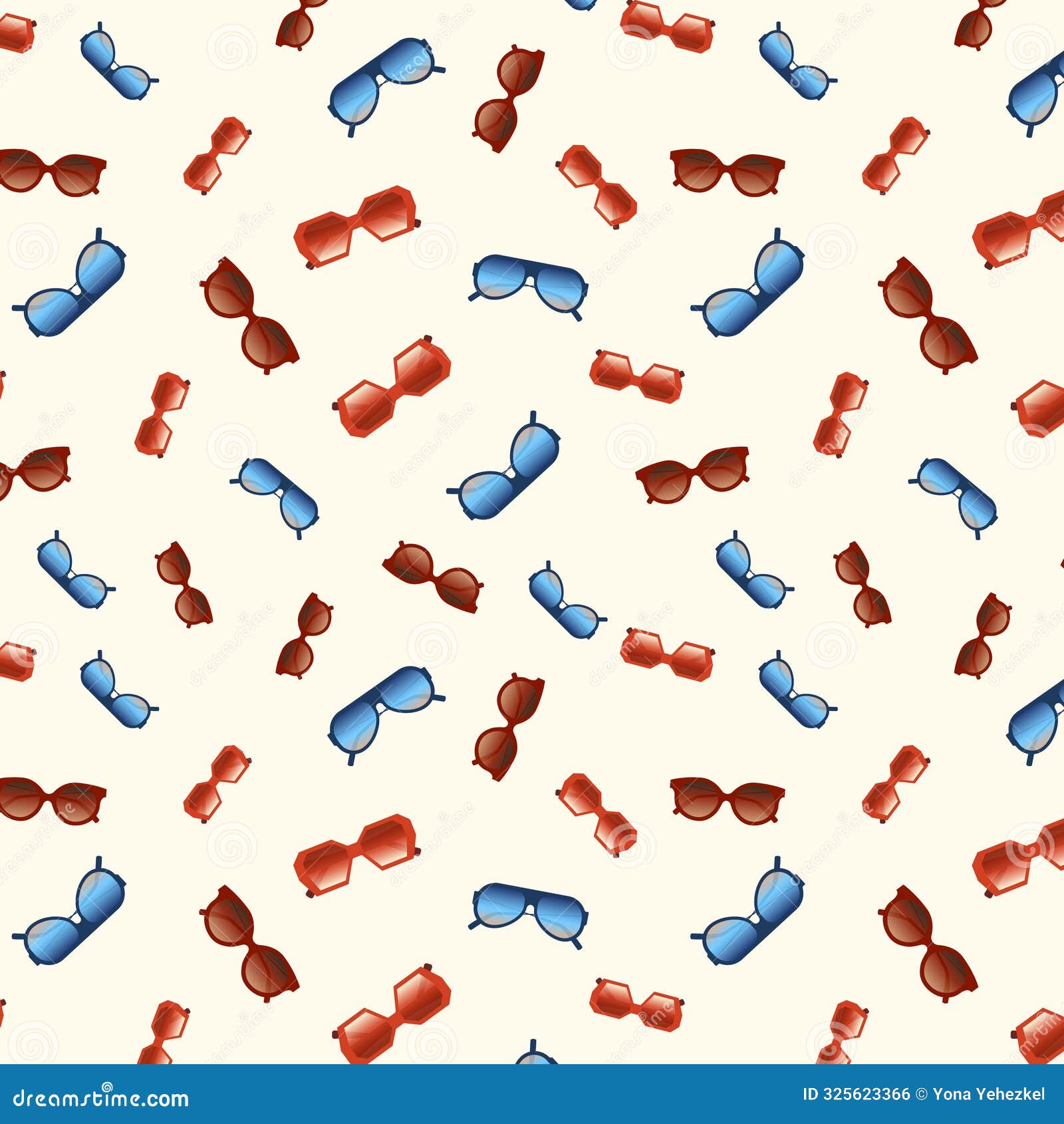 Sunglasses Pattern with Fashionable Frames in Different Forms and Sizes ...