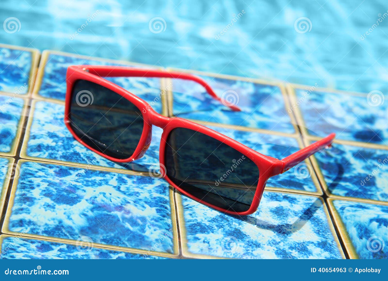 Sunglasses Poolside in Summer Stock Image - Image of freelance, frame ...