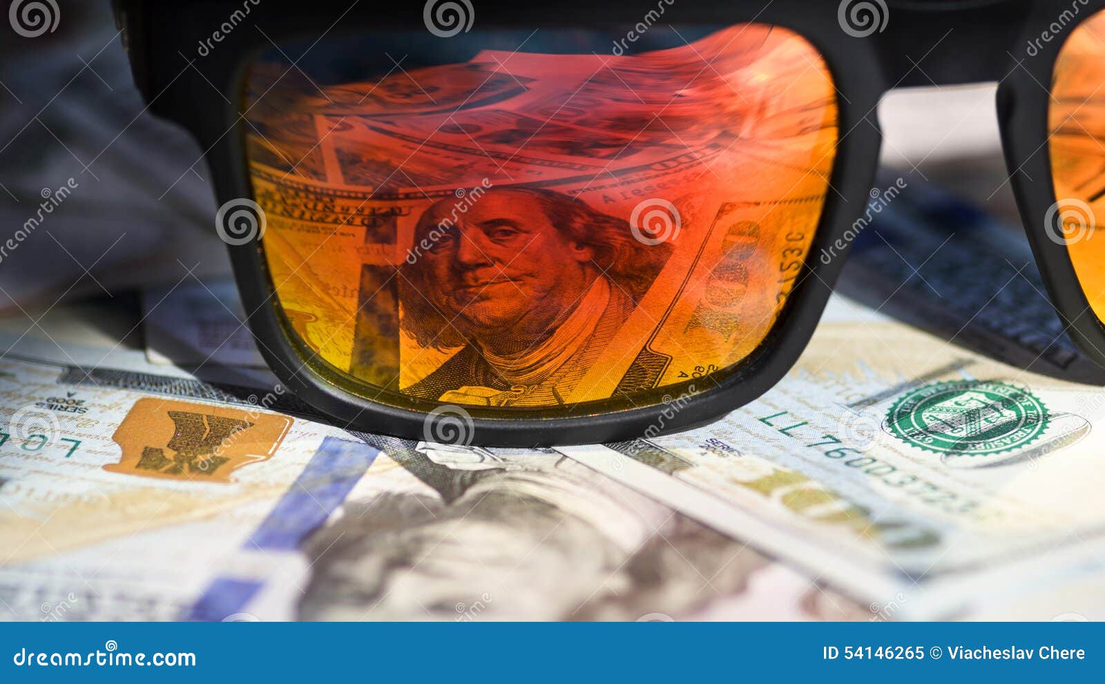 Sunglasses Reflecting Money Stock Image - Image of contemporary ...