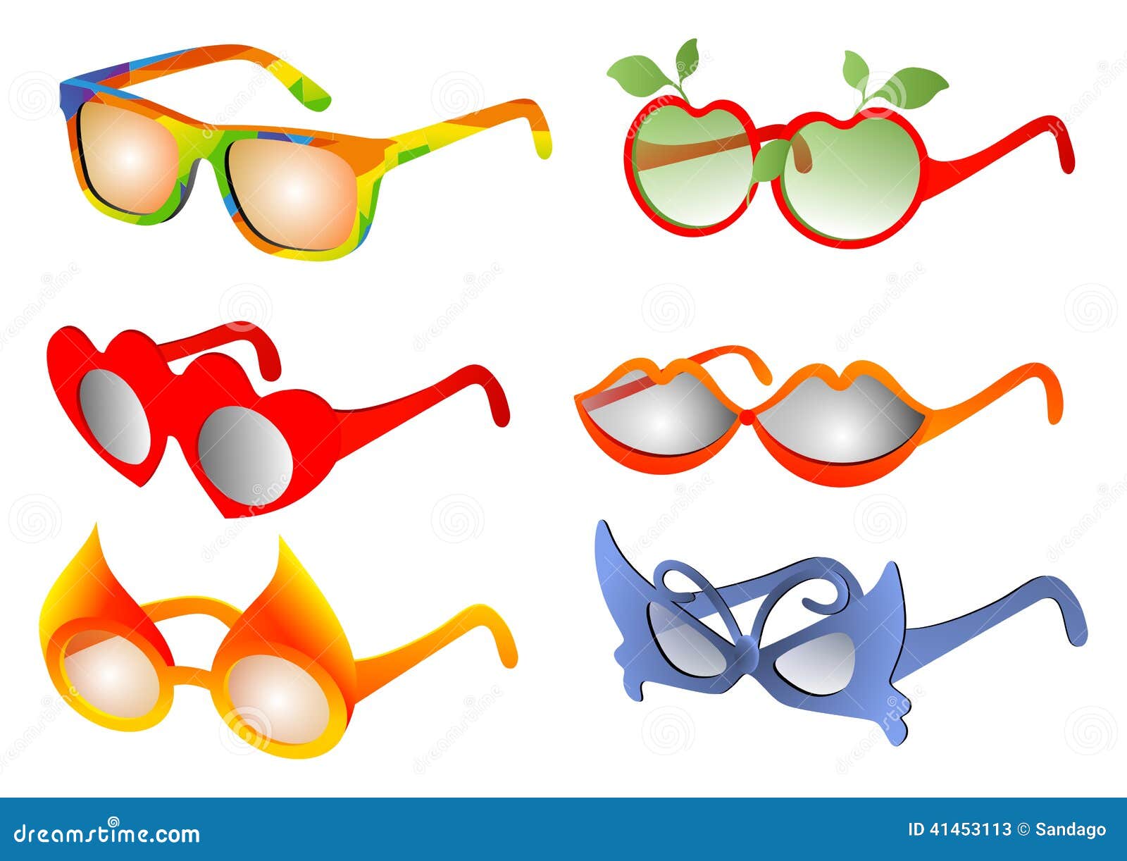 Sunglasses set stock vector. Illustration of eyesight - 41453113