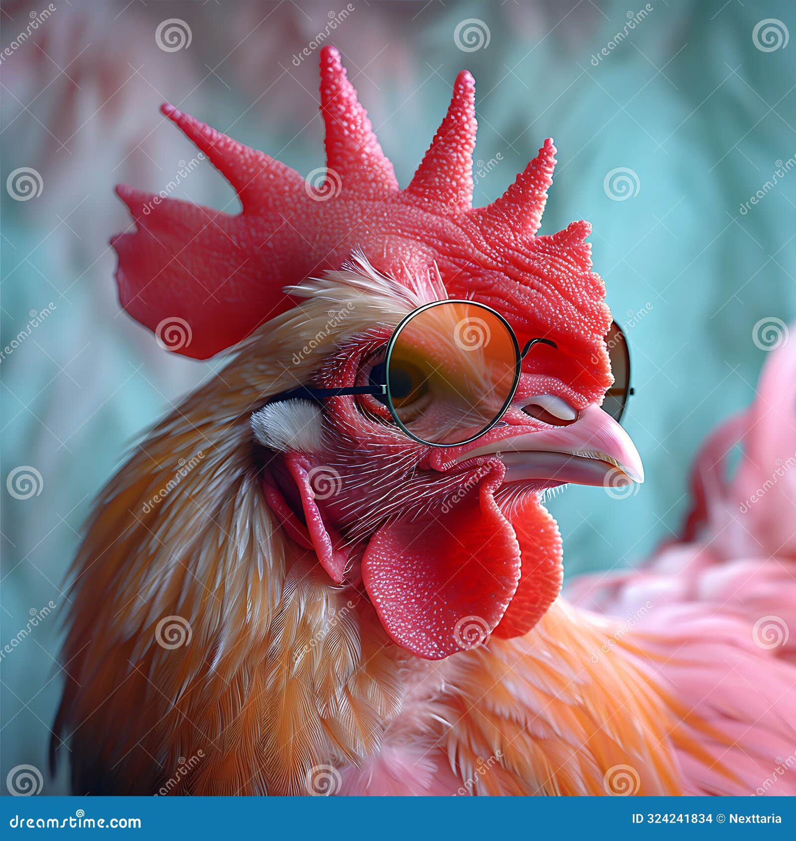 Sunglasses Wearing Chicken - a Surreal Twist Stock Illustration ...