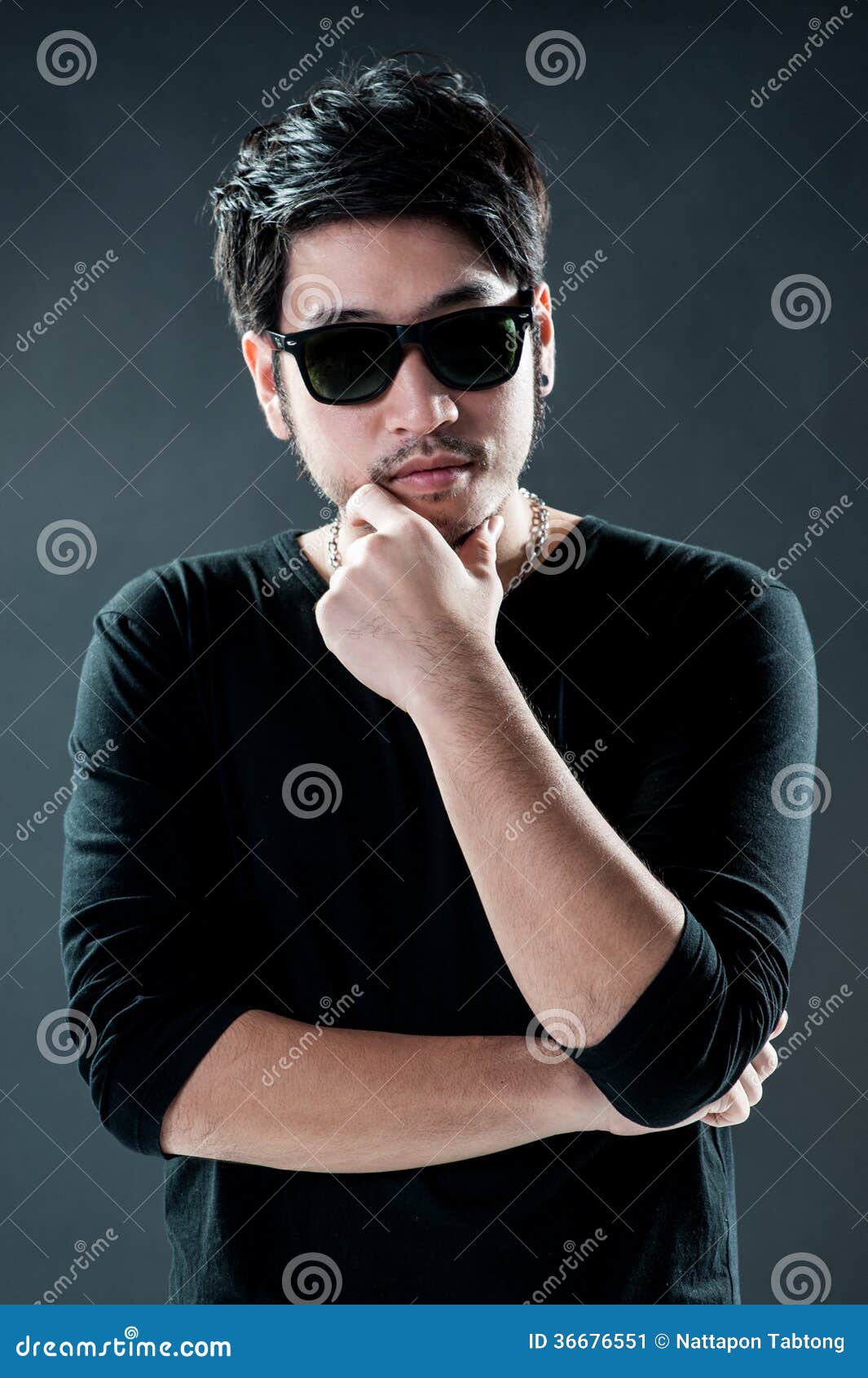 Sunglasses Young Man Model Fashion Stock Image - Image of person ...