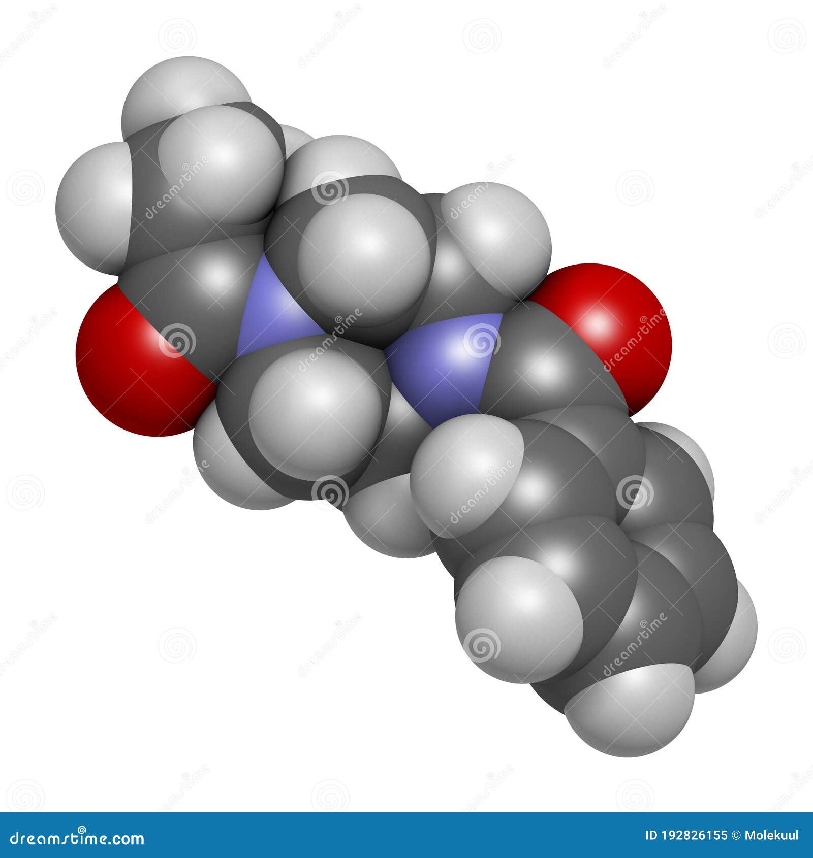 Sunifiram Molecule. Potential Nootropic. 3D Rendering Stock Image ...