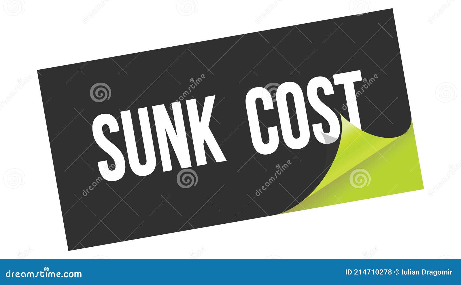 SUNK COST. Concept With People, Letters And Icons. Flat Vector ...