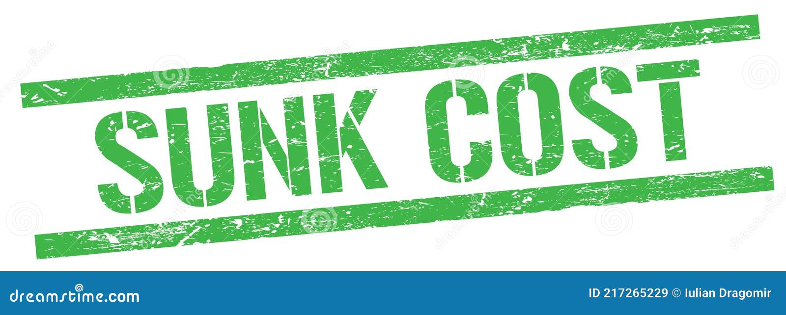 SUNK COST. Concept With People, Letters And Icons. Flat Vector ...