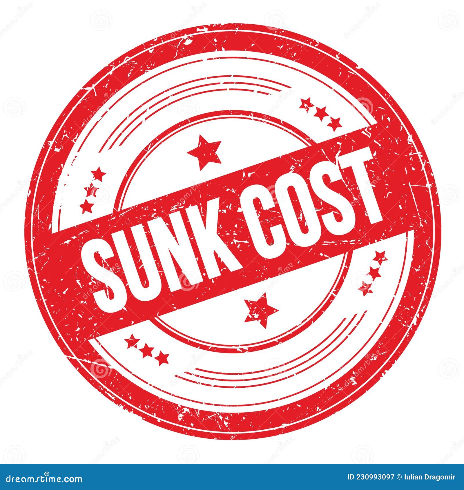 SUNK COST. Concept With People, Letters And Icons. Flat Vector ...