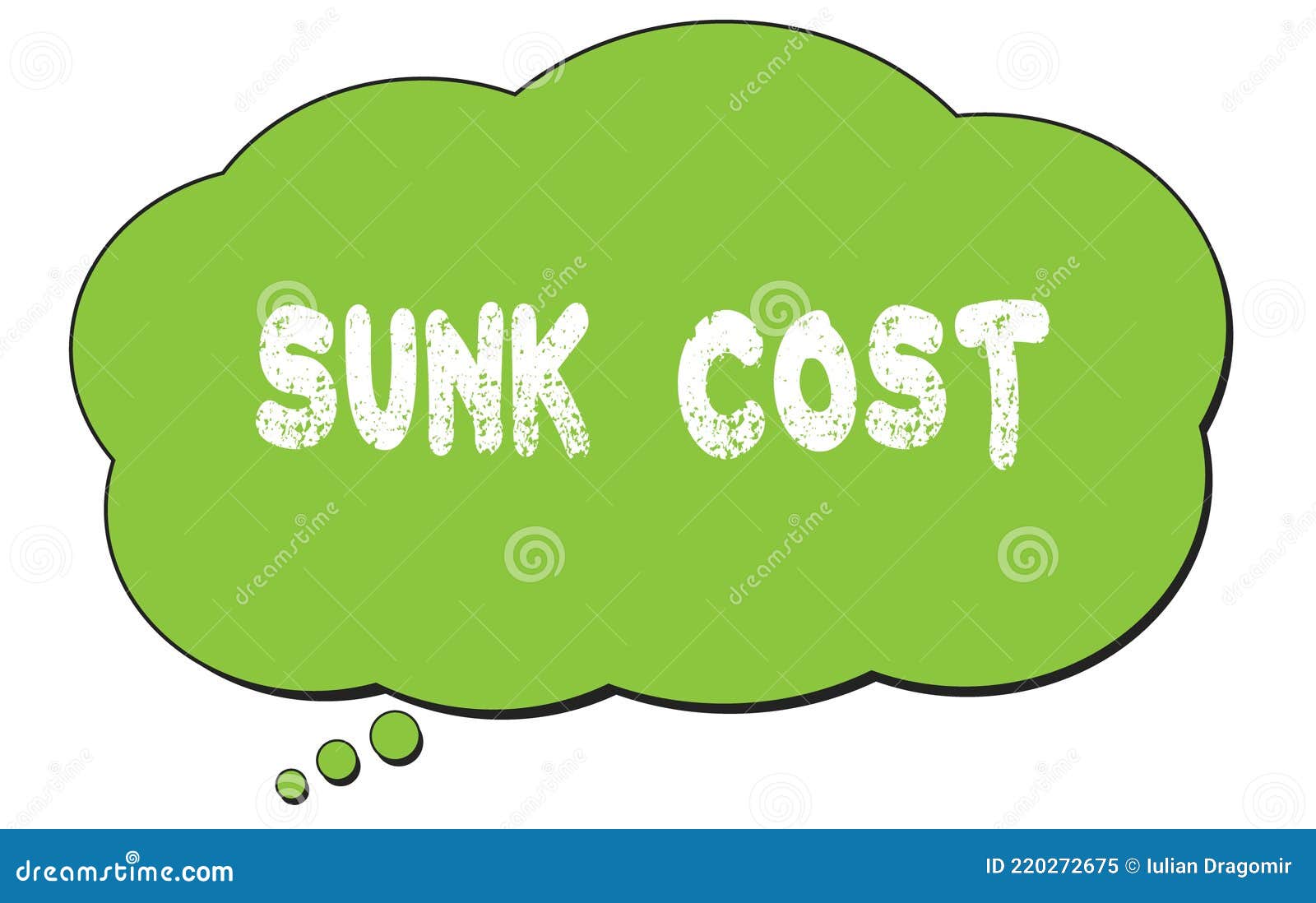 SUNK COST. Concept With People, Letters And Icons. Flat Vector ...