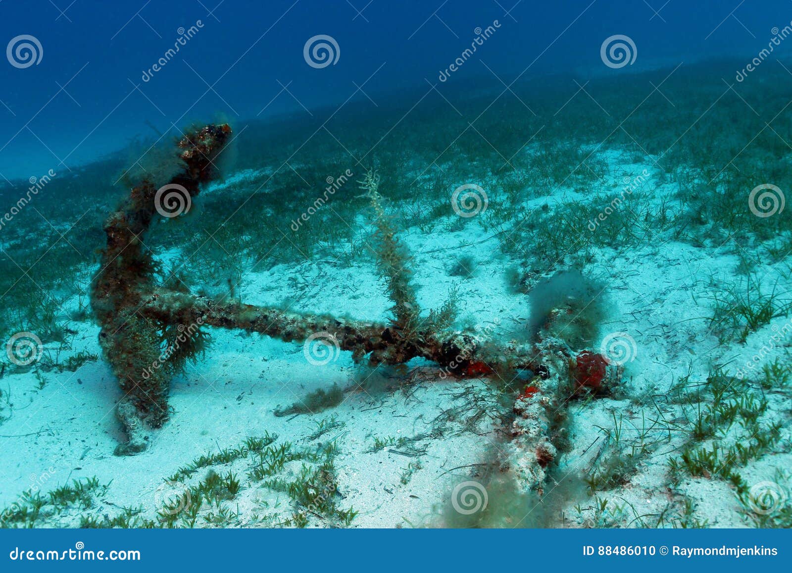 A Sunken Anchor stock photo. Image of mediterranean, anchor - 88486010