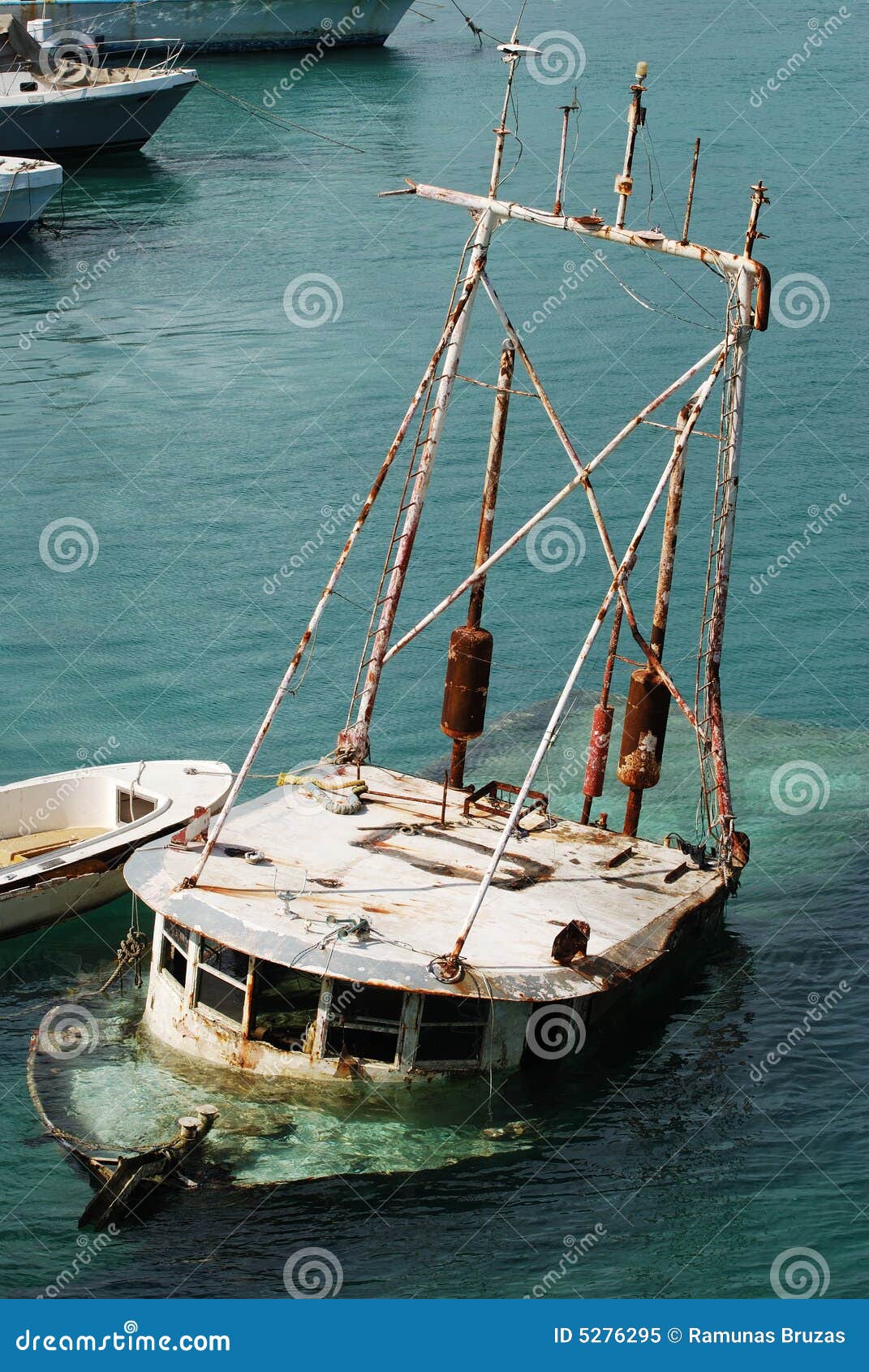 The Sunken Boat stock image. Image of boat, ship, neglected - 5276295