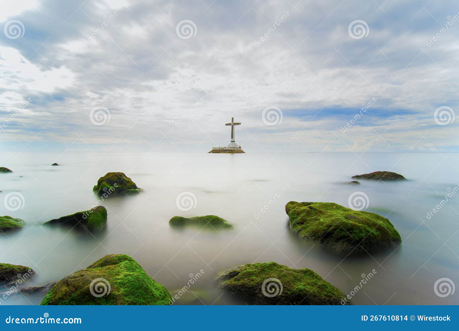 Sunken Cemetery with a Cloudy Blue Sky in the Background, in the ...