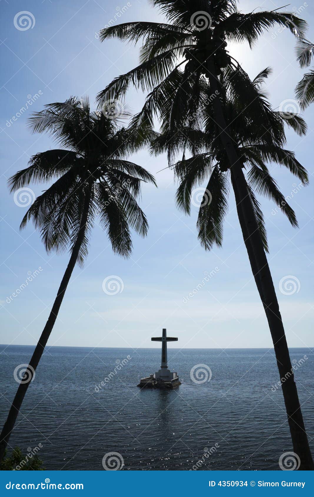 Sunken Cemetery Cross Camiguin Island Philippines Stock Photo - Image ...