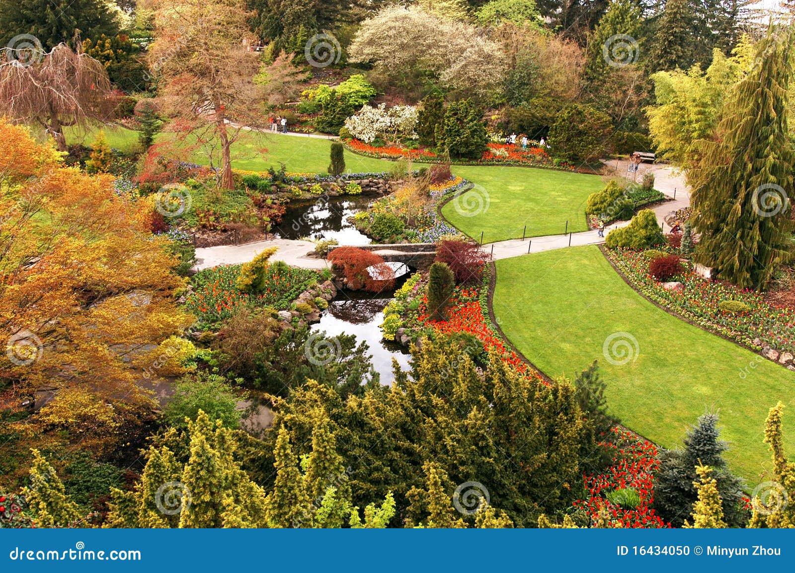 Sunken Garden,Canada stock photo. Image of park, flowers - 16434050