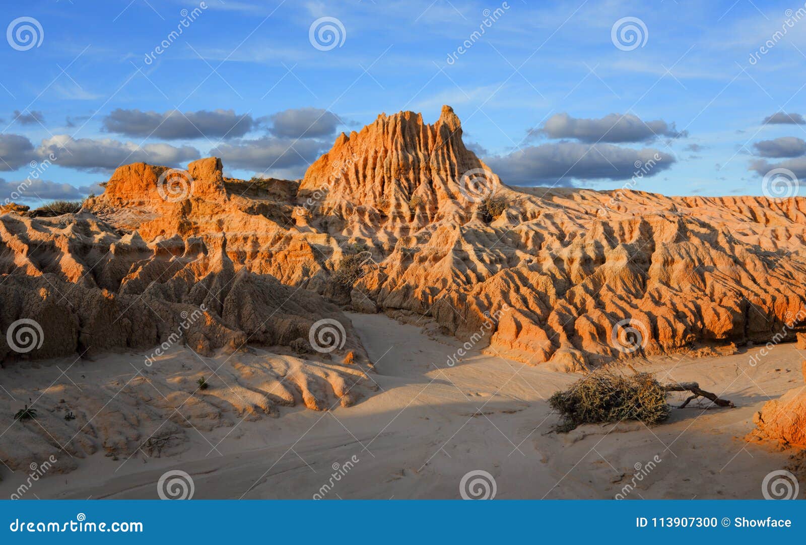Sunlight Across the Outback Desert Stock Photo - Image of texture, arid ...