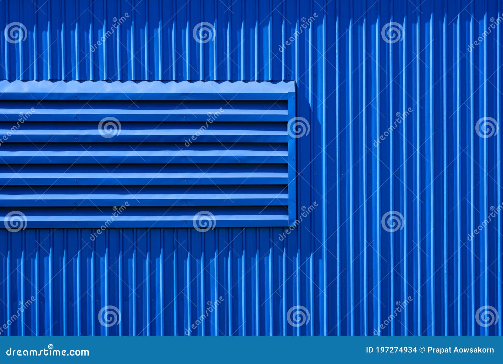 Aluminum Louver Or Glass Shutter Closed On Window. Vintage Color Style ...