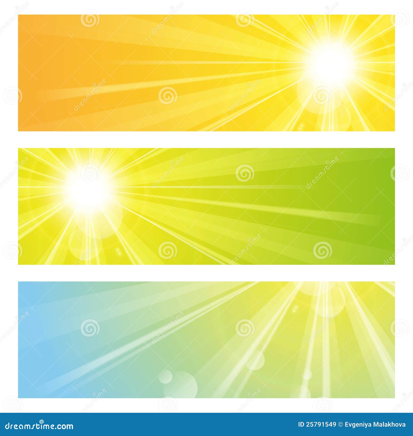 Sunlight banners stock vector. Illustration of nature - 25791549