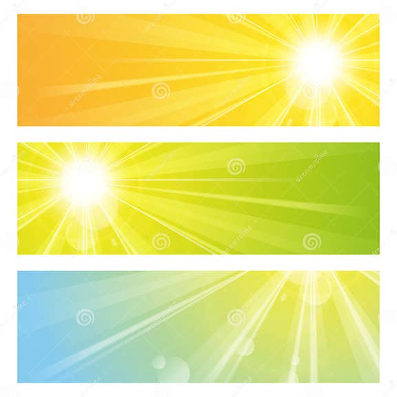 Sunlight banners stock vector. Illustration of nature - 25791549