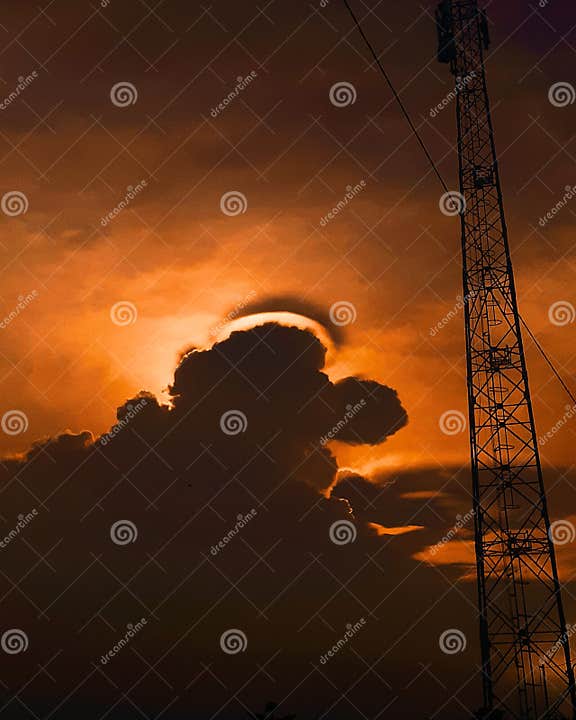 Sunlight Behind Strange Clouds Stock Image - Image of sunrise, sunlight ...