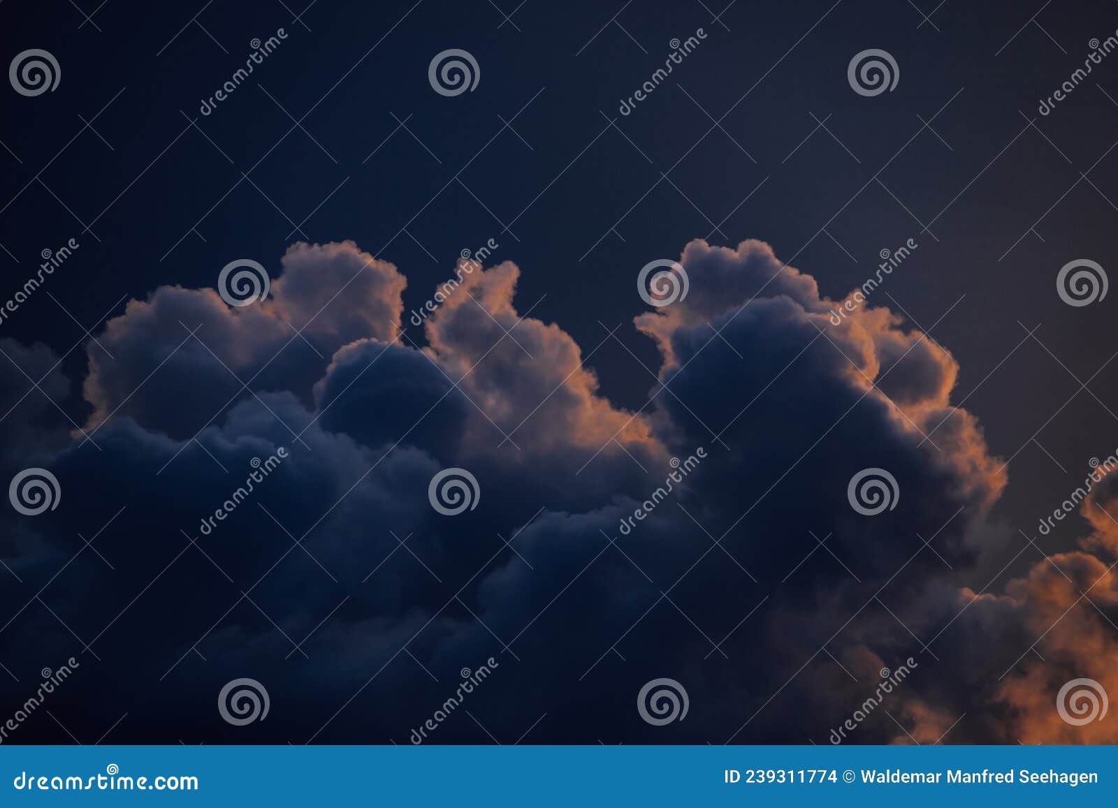 Sunlight Behind Strong Clouds. Interesting Shapes of Dramatic ...