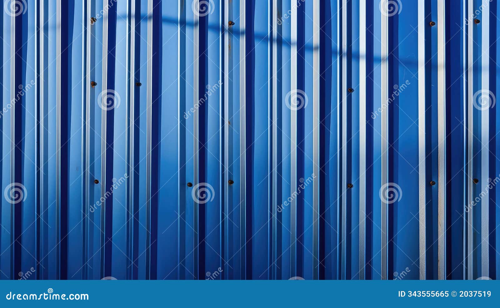 Sunlight Blue Corrugated Metal Stock Illustration - Illustration of ...