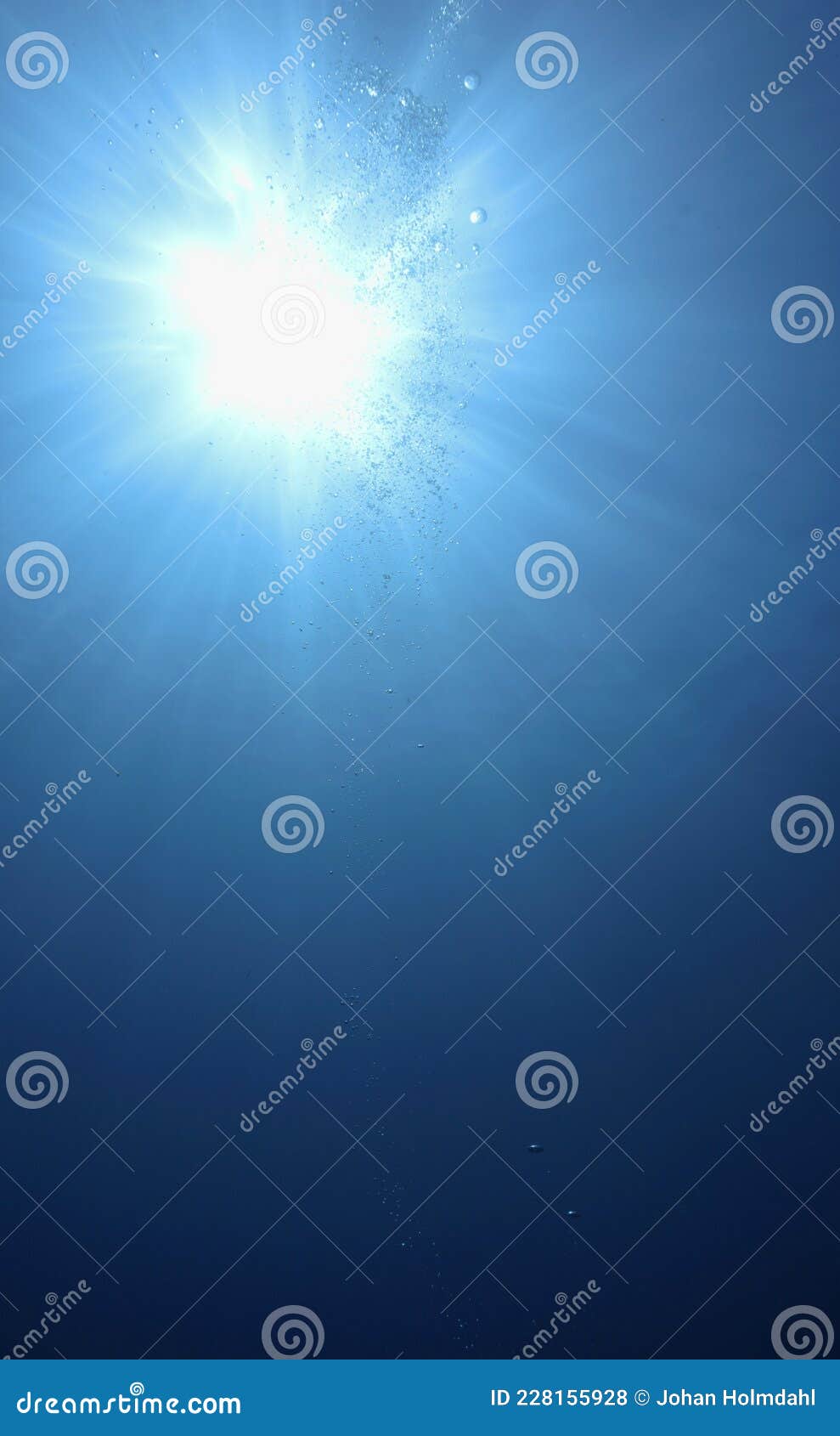 Sunlight in the Blue Deep Ocean Stock Photo - Image of dive, scenery ...
