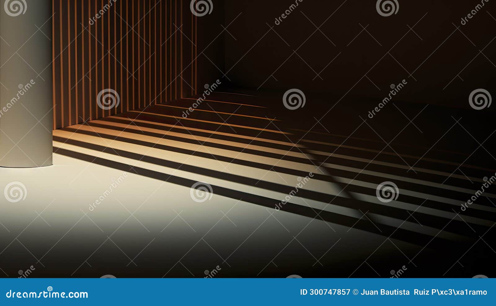 Sunlight Casting Elegant Shadows in a Modern Room. Stock Image - Image ...
