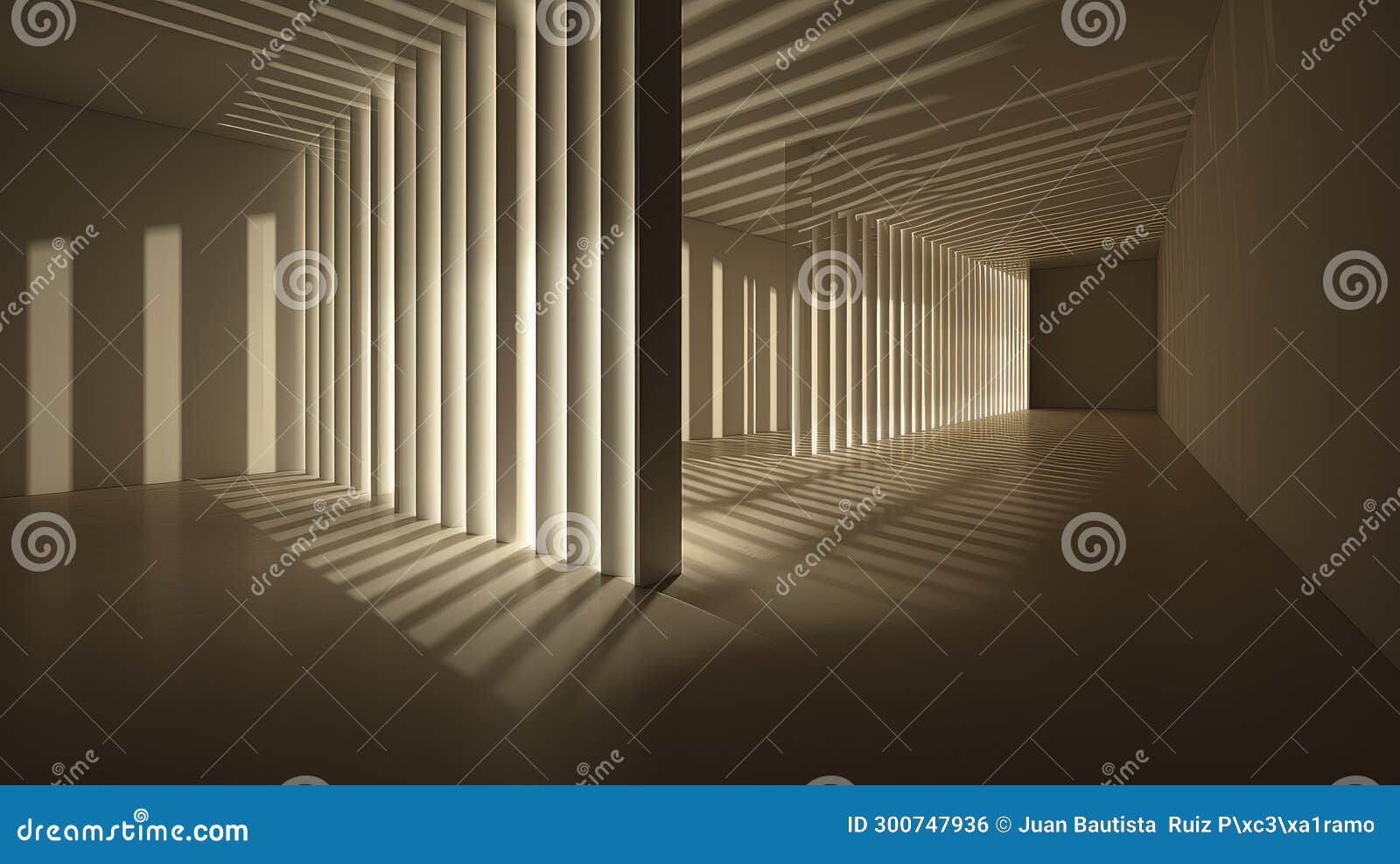 Sunlight Casting Elegant Shadows in a Modern Room. Stock Photo - Image ...