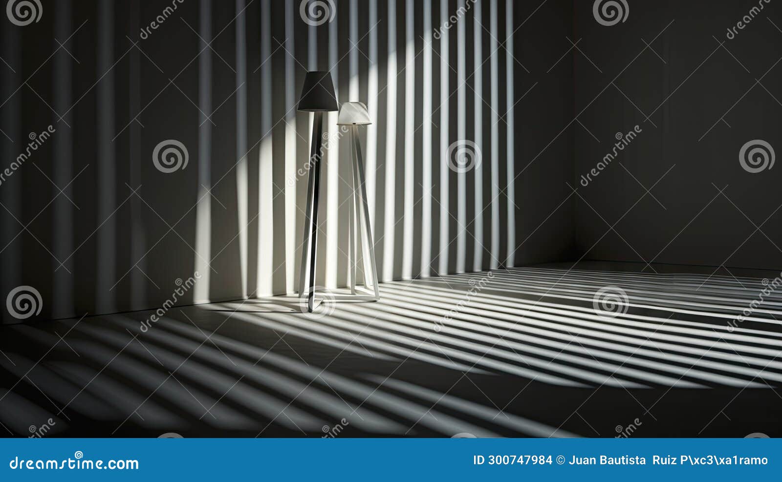 Sunlight Casting Elegant Shadows in a Modern Room. Stock Photo - Image ...
