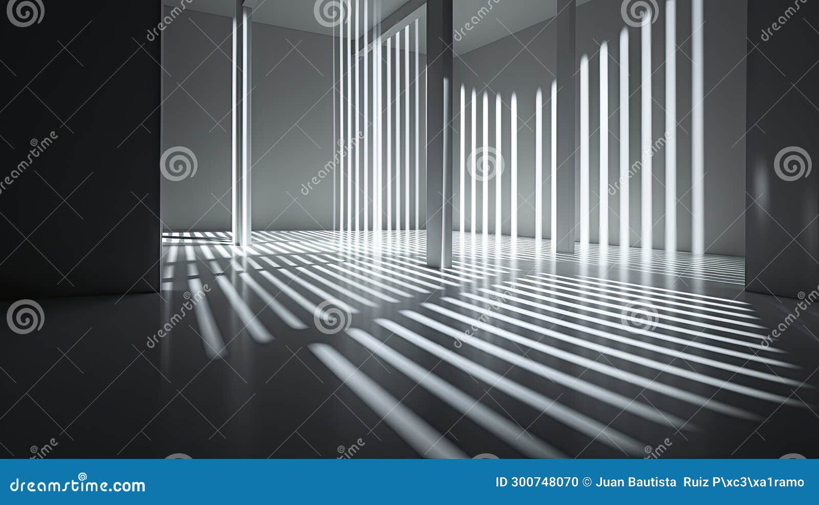 Sunlight Casting Elegant Shadows in a Modern Room. Stock Photo - Image ...