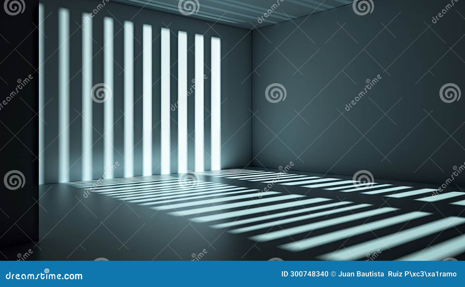 Sunlight Casting Elegant Shadows in a Modern Room. Stock Photo - Image ...