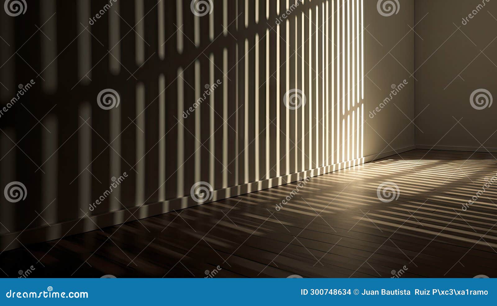 Sunlight Casting Elegant Shadows in a Modern Room. Stock Photo - Image ...