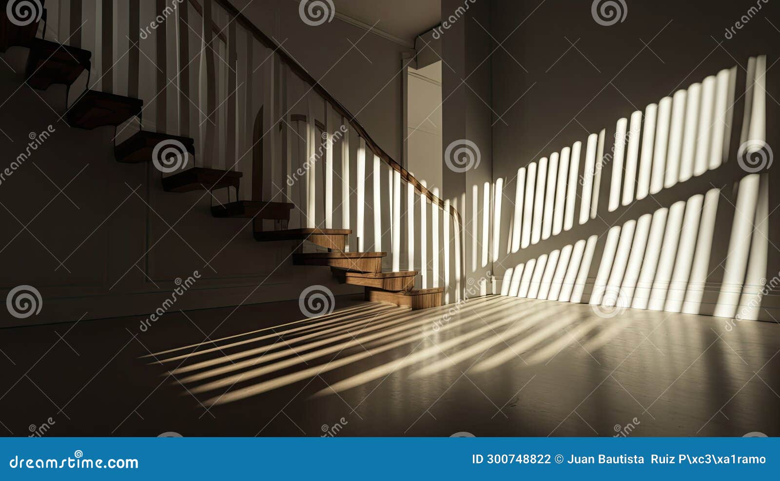 Sunlight Casting Elegant Shadows in a Modern Room. Stock Photo - Image ...