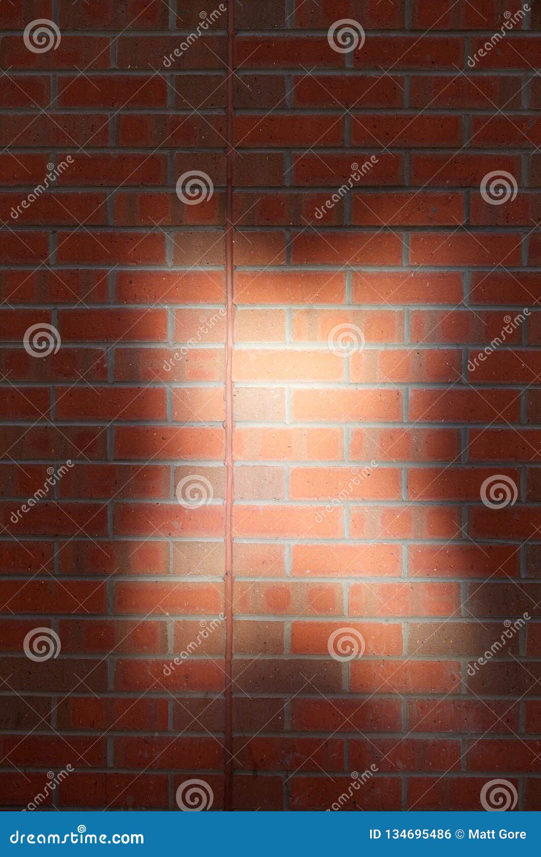 Sunlight Forms an Unusual Shape on Red Brick Stock Photo - Image of ...
