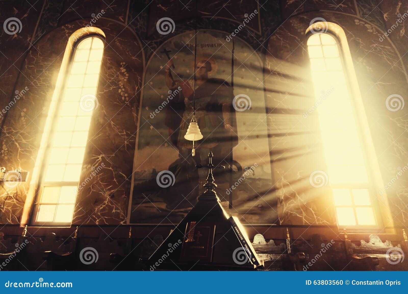 Sunlight in church stock photo. Image of streak, window - 63803560