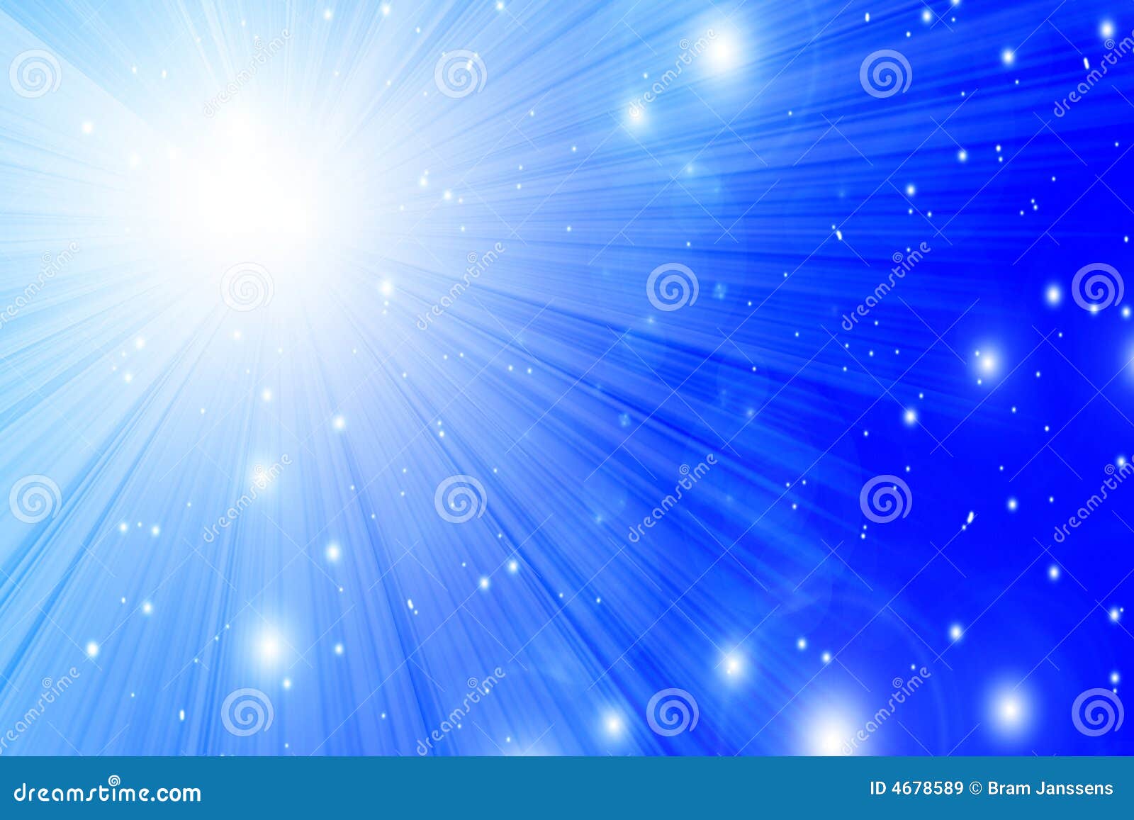 Sunlight in clear blue sky stock illustration. Illustration of light ...
