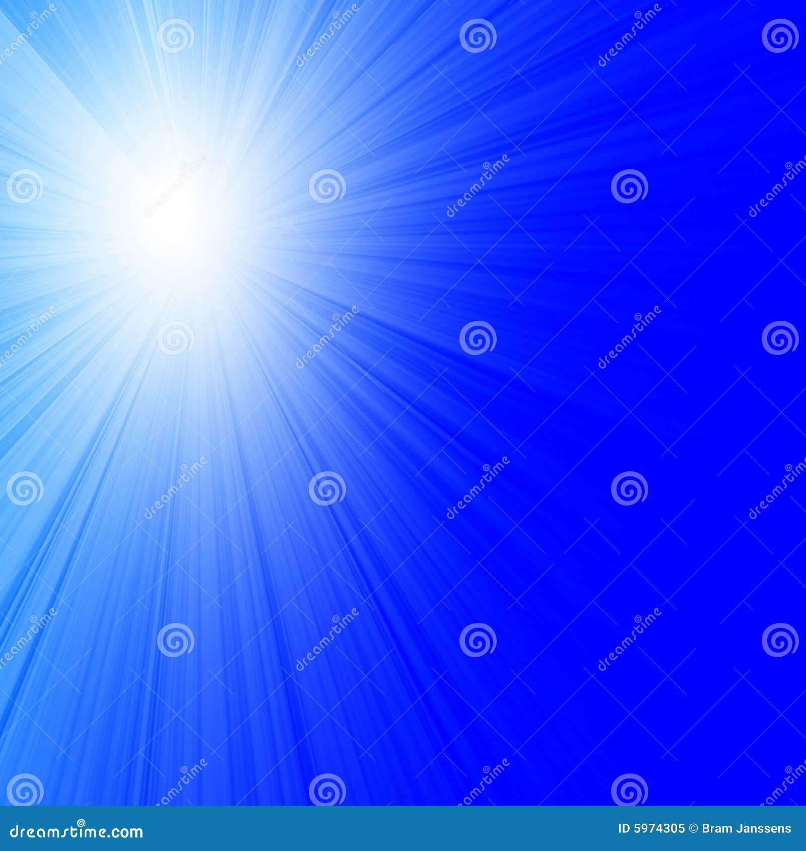 Sunlight in clear blue sky stock illustration. Illustration of warm ...
