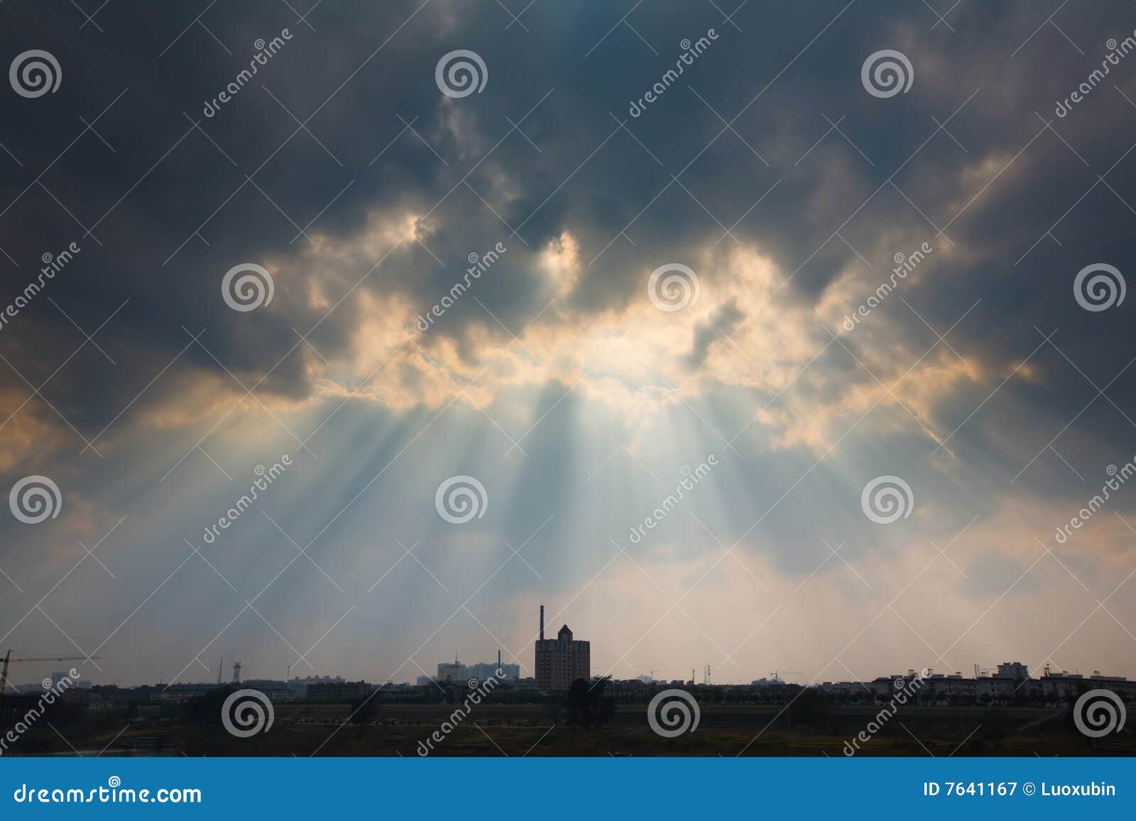 Sunlight through the Clouds Stock Image - Image of natural, beautiful ...