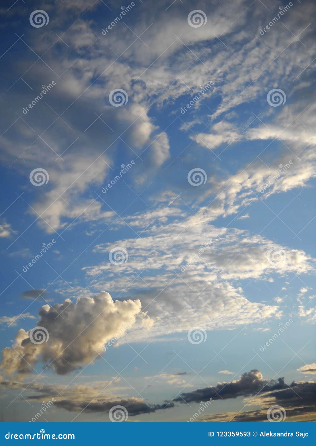 Portrait of One Cloudscape and Variety of Clouds Stock Image - Image of ...
