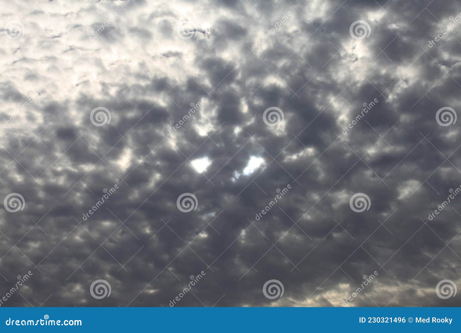 Sunlight within Condensed Grey White Clouds . Cloud and Bright Sun ...