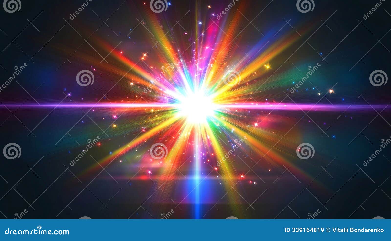 Crystal Light Refraction with Rainbow Colors and Optical Glare Stock ...
