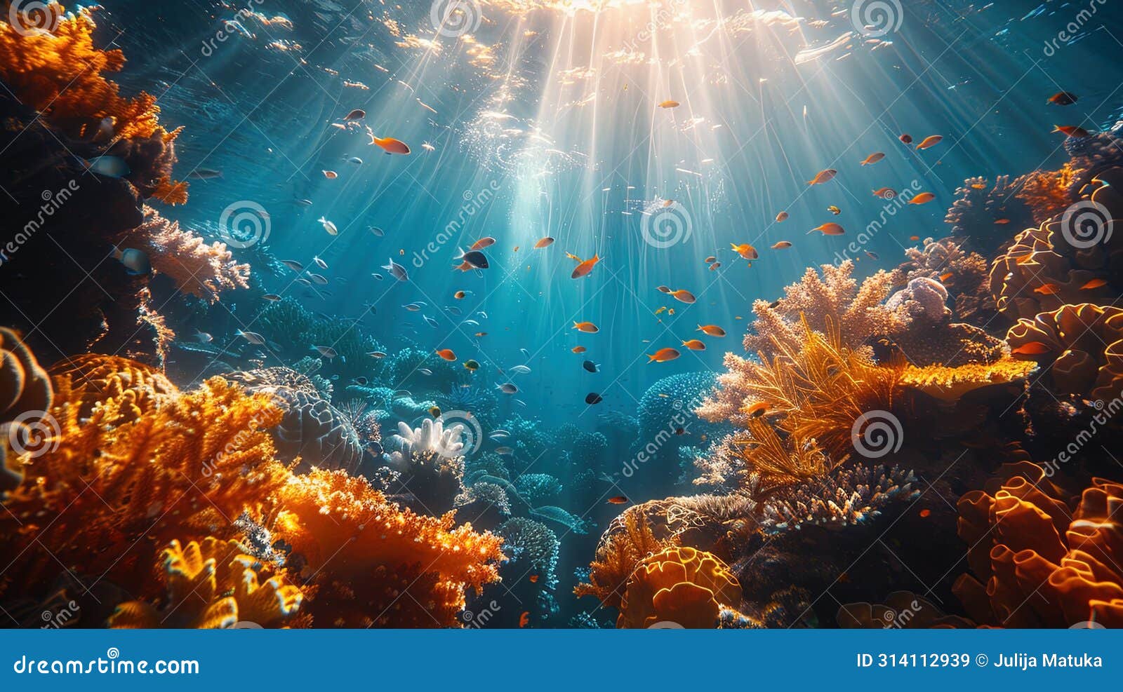 Sunlight Dances through the Water, Illuminating the Intricate ...