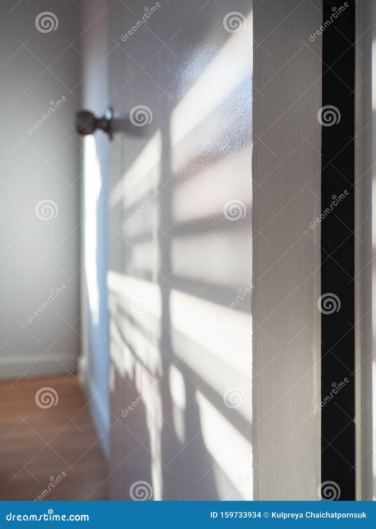 Sunlight,on Door and Wall,Color White,Shadow on Light Stock Photo ...
