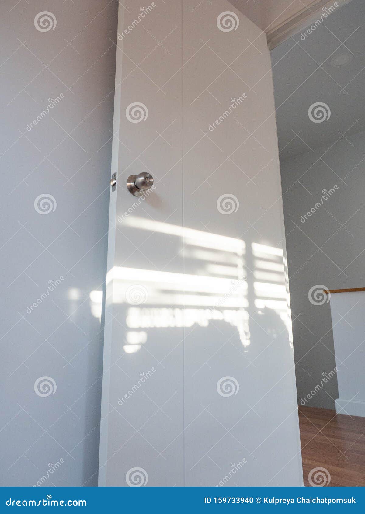 Sunlight,on Door and Wall,Color White,Shadow on Light Stock Photo ...